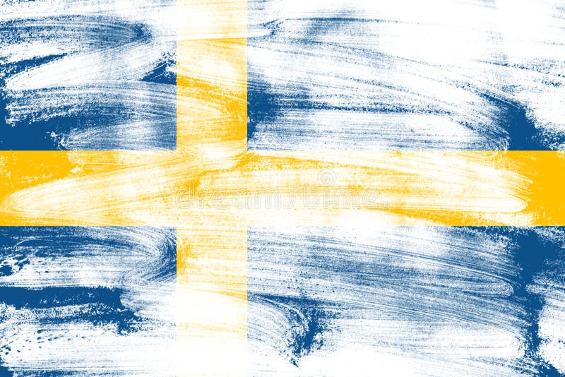 Flag of Sweden with Texture. Template for Design Stock Photo - Image of ...