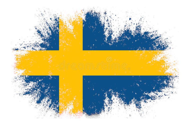 Flag of Sweden with Texture. Template for Design Stock Image - Image of ...