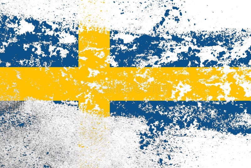 Flag of Sweden with Texture. Template for Design Stock Photo - Image of ...
