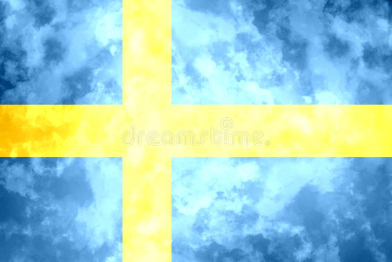 Flag of Sweden with Texture. Template for Design Stock Illustration ...