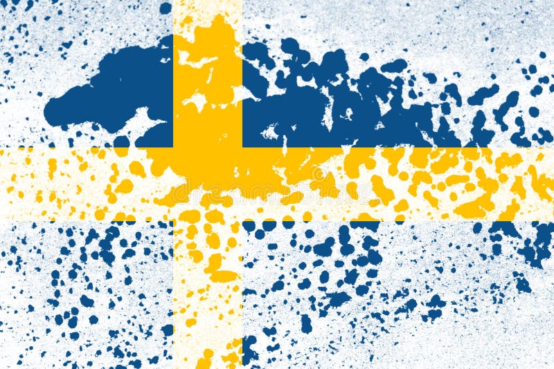 Flag of Sweden with Texture. Template for Design Stock Illustration ...