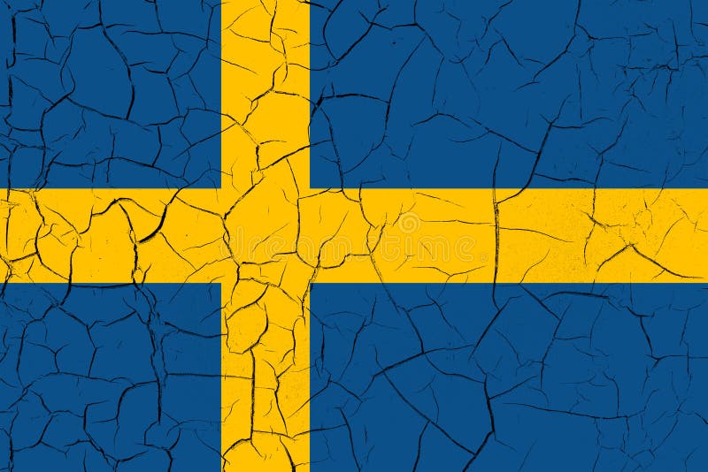 Flag of Sweden with Texture. Template for Design Stock Photo - Image of ...