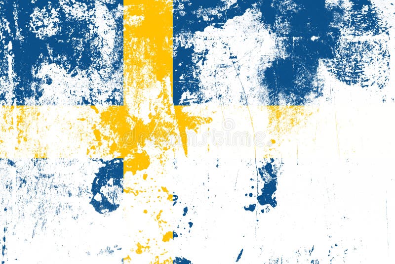 Flag of Sweden with Texture. Template for Design Stock Illustration ...