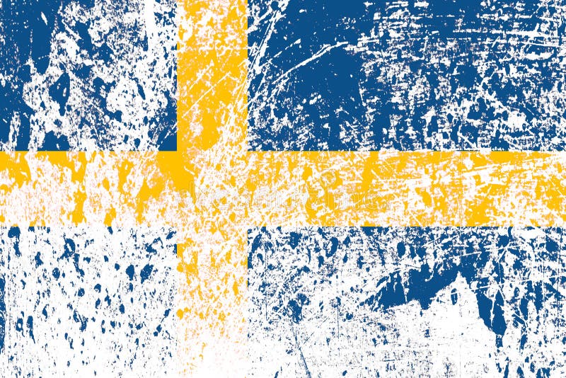 Flag of Sweden with Texture. Template for Design Stock Illustration ...
