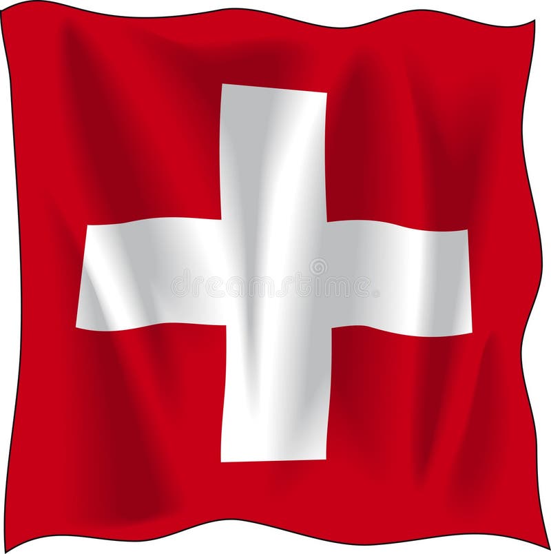 Flag of Switzerland stock vector. Illustration of national - 3349208