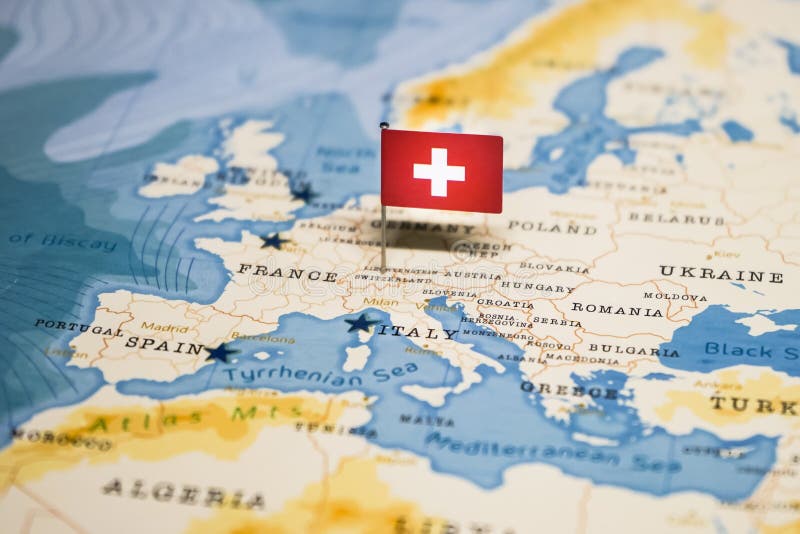 Map Switzerland Cities Surrounding Countries Stock Photos - Free ...