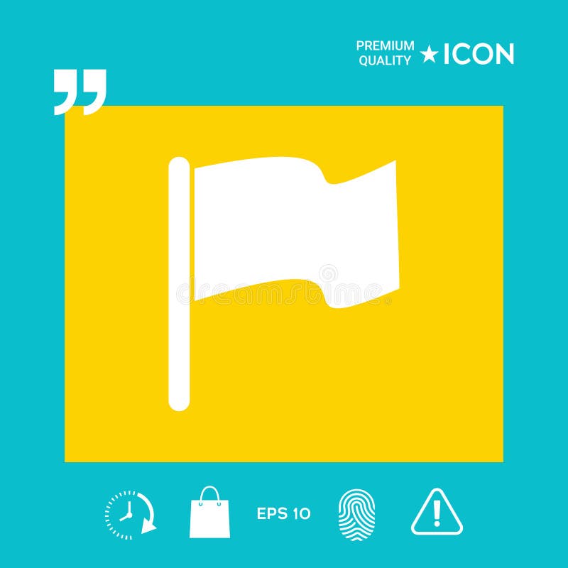 Flag symbol icon stock vector. Illustration of waving - 110713960