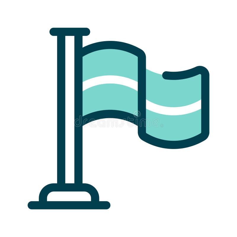 A Flag Symbolizing Achievement, Goals, or Location Markers Stock ...