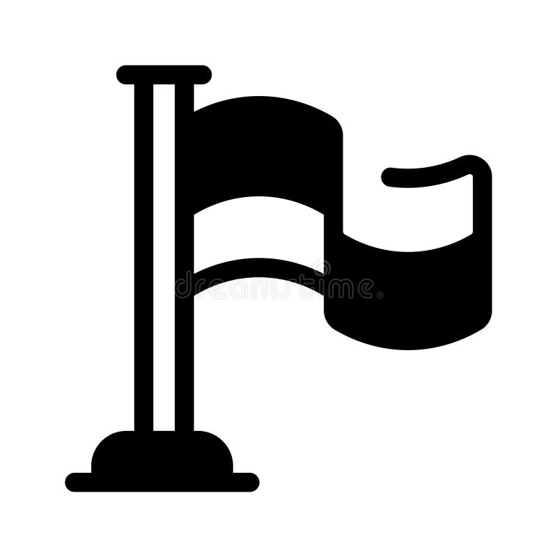 A Flag Symbolizing Achievement, Goals, or Location Markers Stock ...