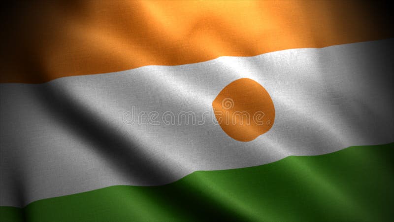 Close Up Waving Flag of Niger. Flag Symbols of Niger. Stock ...