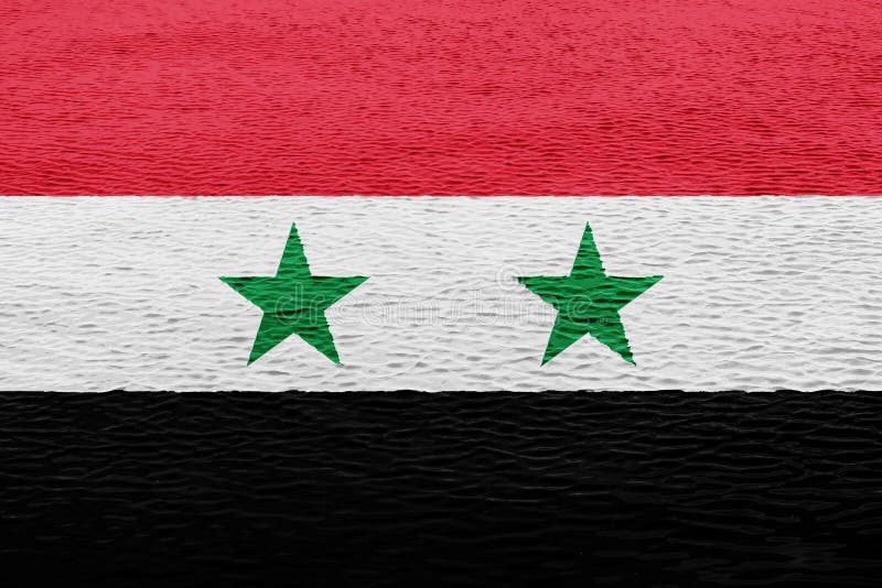 Flag of Syrian Arab Republic on a Textured Background. Concept Collage ...