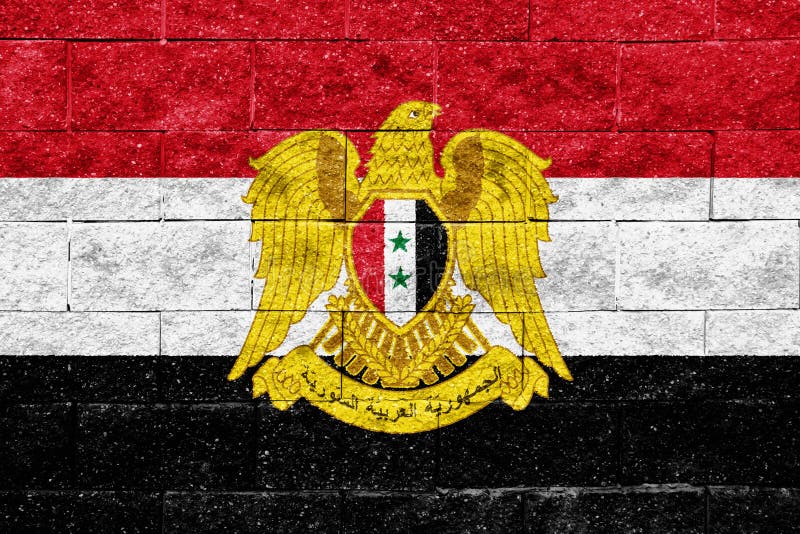 Flag of Syrian Arab Republic on a Textured Background. Concept Collage ...