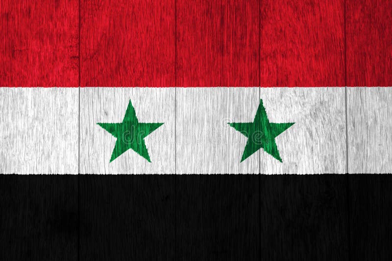 Flag of Syrian Arab Republic on a Textured Background. Concept Collage ...