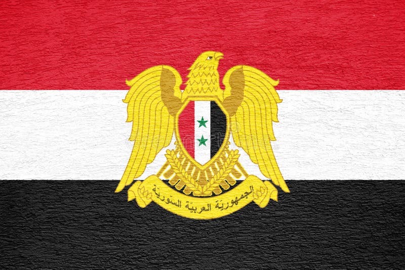Flag of Syrian Arab Republic on a Textured Background. Concept Collage ...