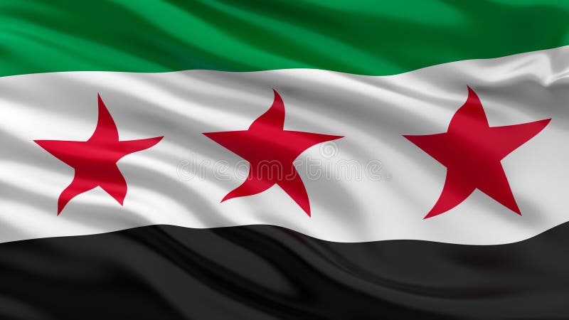 Flag of the Syrian Opposition Stock Illustration - Illustration of ...