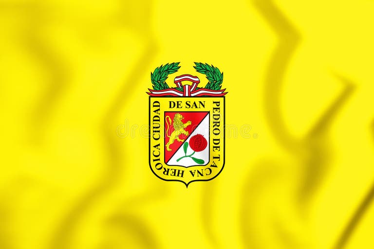 Flag of Tacna, Peru. 3D Illustration Stock Illustration - Illustration ...