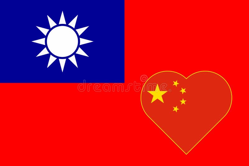 Flag of Taiwan and China. the Concept of the Unity of the People S ...