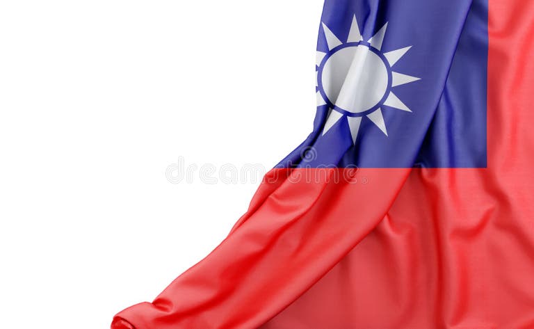Flag of Taiwan with Empty Space on the Left. Isolated Stock ...