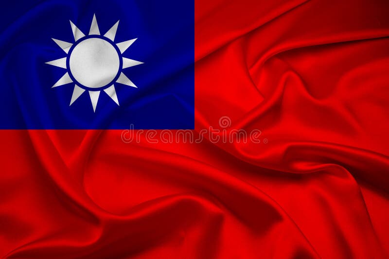 Flag of Taiwan, Taiwan Flag, National Flag of Taiwan. Fabric Flag of ...
