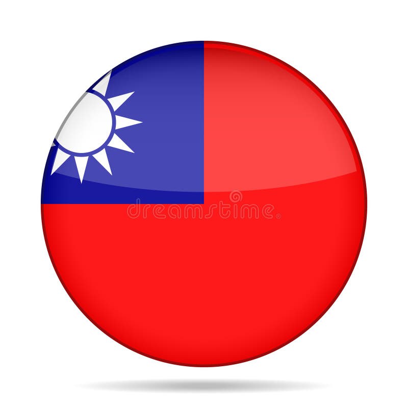 Flag of Taiwan. Shiny Round Button. Stock Vector - Illustration of ... Flag of Taiwan. Shiny Round Button. Stock Vector - Illustration of ...