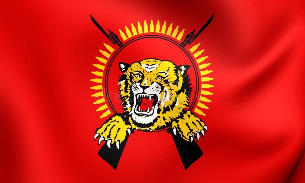 Flag of Tamil Eelam stock illustration. Illustration of coat - 113587176