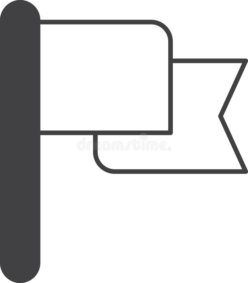 Flag and Target Illustration in Minimal Style Stock Vector ...