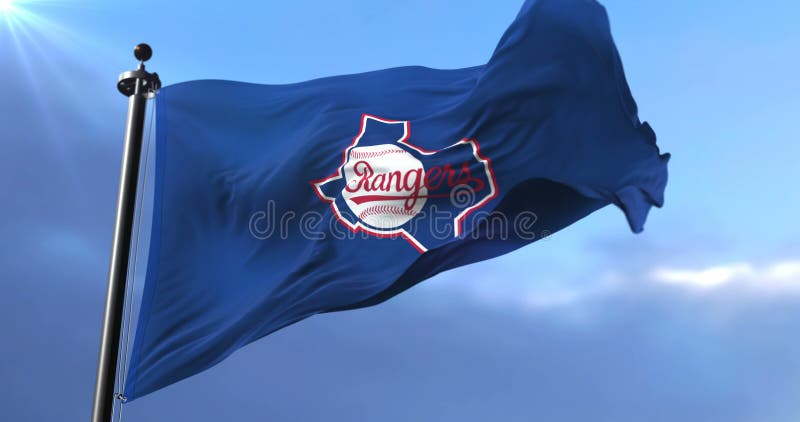 Flag of the Team of Texas Rangers, American Professional Baseball ...