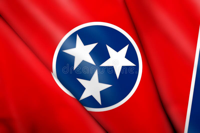 Flag of Tennessee (USA) stock illustration. Illustration of nation ...