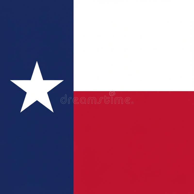 Flag of Texas, Featuring a Vertical Blue Stripe with a Single White ...
