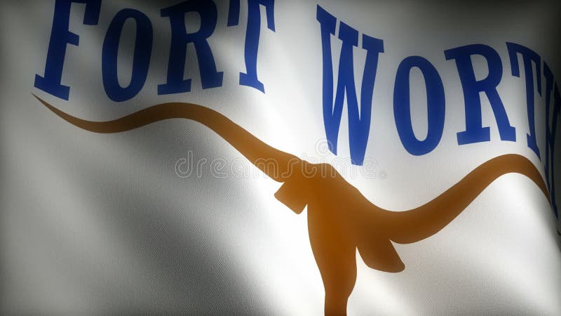 Fort Worth city flag stock video. Video of flapping - 247352991