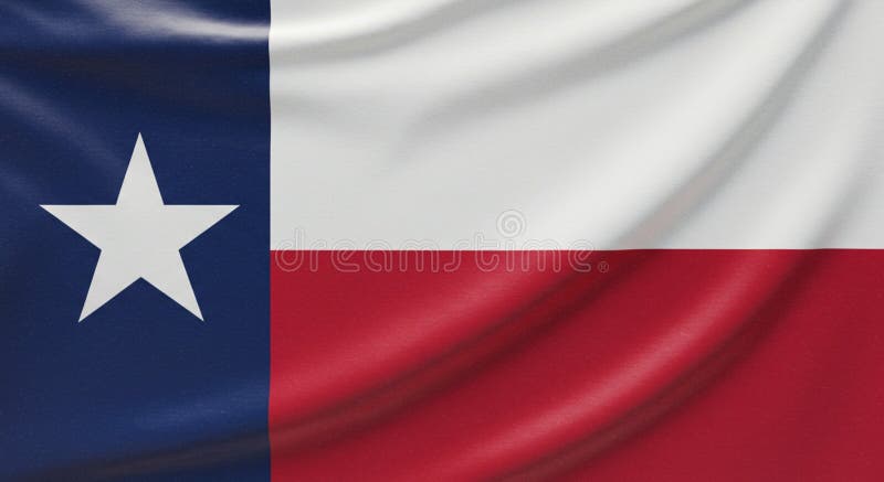 The Flag of Texas is Shown, Featuring a Vertical Blue Stripe Stock ...