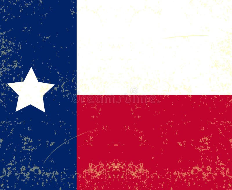 Flag of Texas Vector with Old Vintage Texture Stock Vector ...