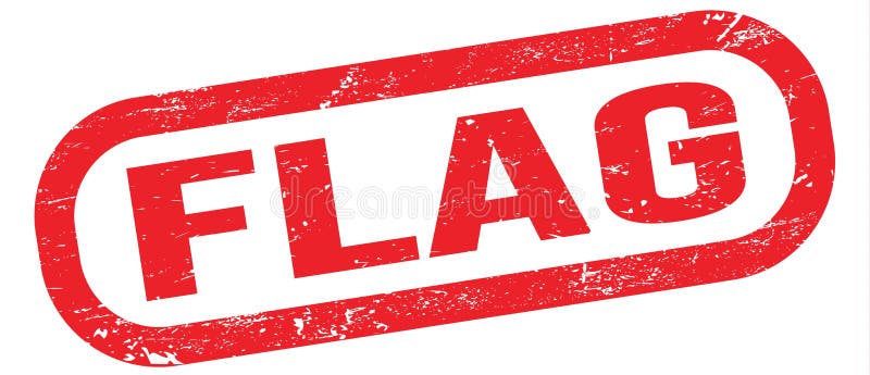 FLAG, Text on Red Rectangle Stamp Sign Stock Illustration ...