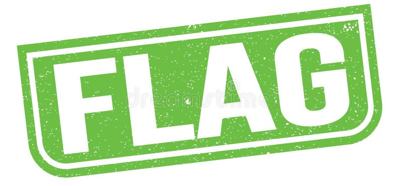 FLAG Text Written on Yellow-black Stamp Sign Stock Illustration ...