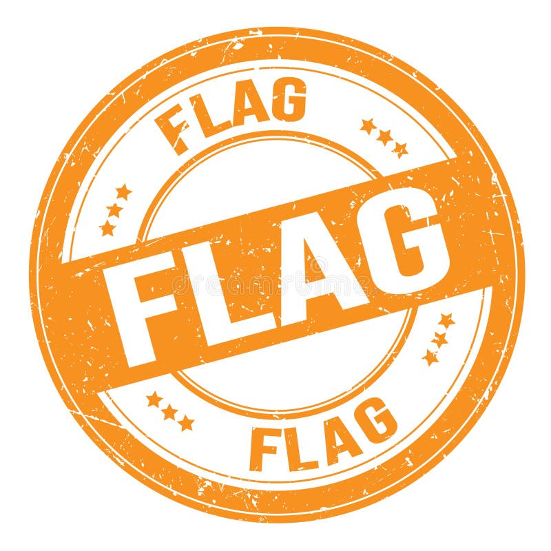 FLAG Text Written on Yellow-black Stamp Sign Stock Illustration ...