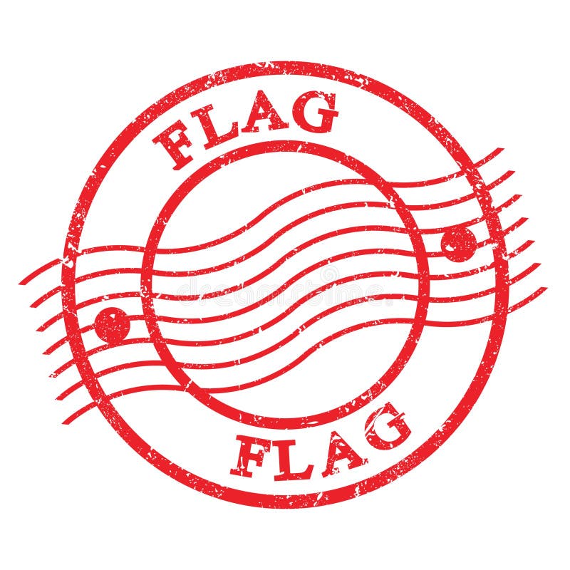 FLAG Text Written on Yellow-black Stamp Sign Stock Illustration ...
