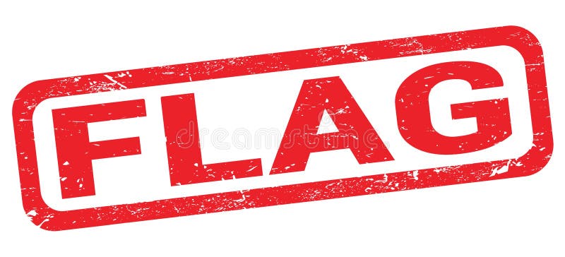 FLAG Text Written on Red Rectangle Stamp Stock Illustration ...