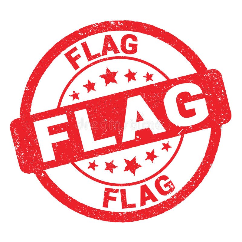 FLAG Text Written on Red Stamp Sign Stock Illustration - Illustration ...