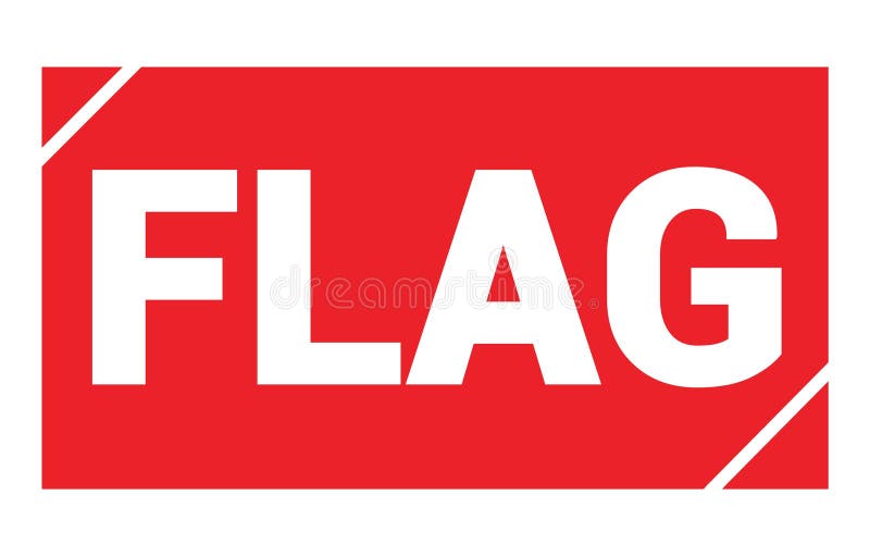 FLAG Text Written on Red Stamp Sign Stock Illustration - Illustration ...