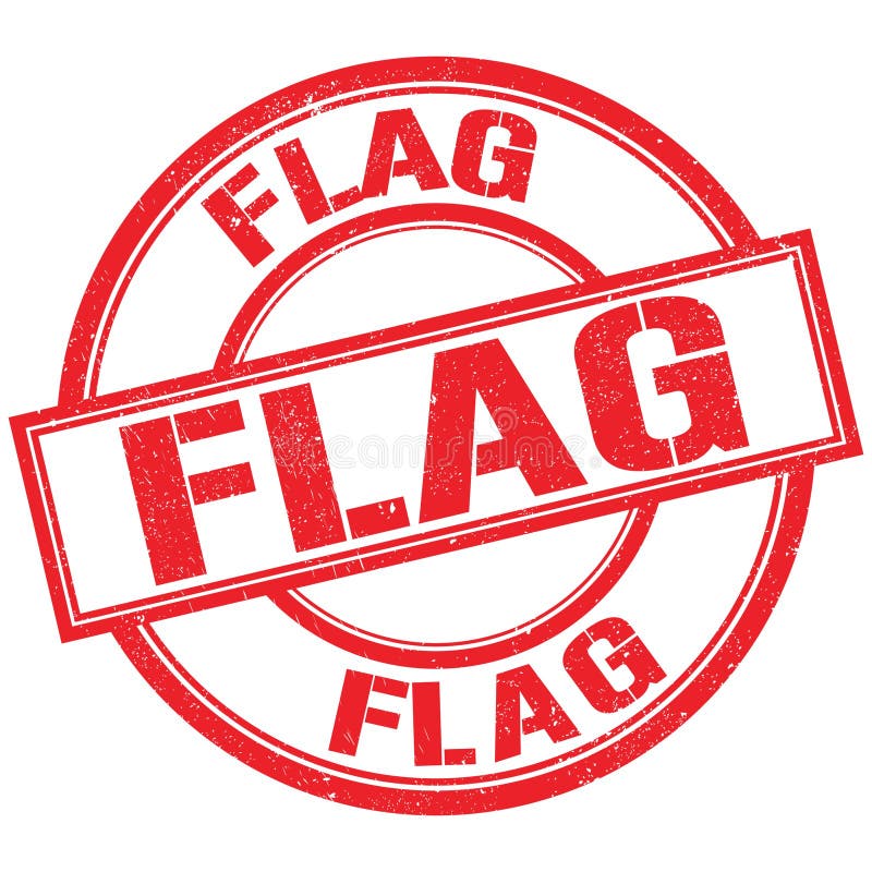 FLAG Text Written on Red Stamp Sign Stock Illustration - Illustration ...