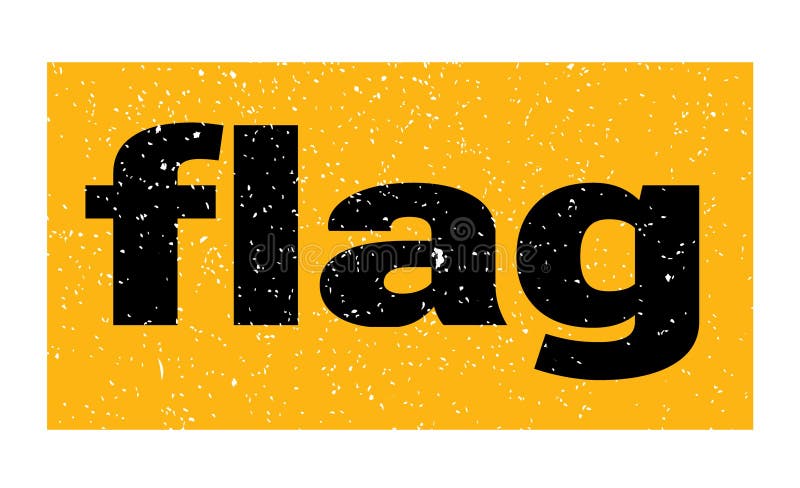 FLAG Text Written on Yellow-black Stamp Sign Stock Illustration ...