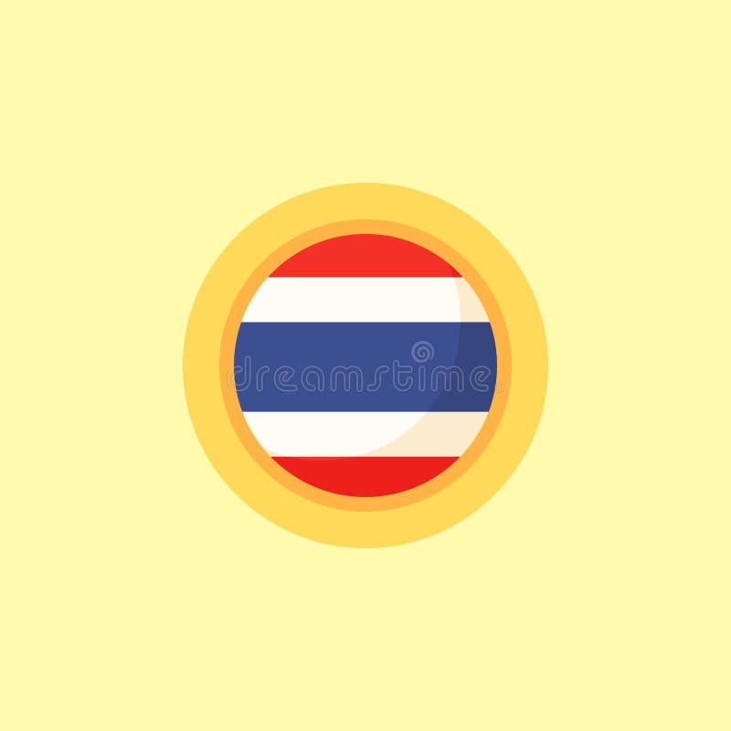 Thailand - Circular Flag stock vector. Illustration of isolated - 286960448
