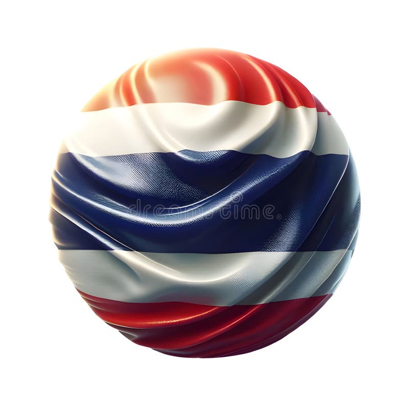 Flag of Thailand in a Round Shape Stock Photo - Illustration of label ...