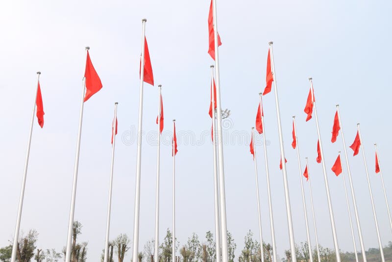 Flag stock photo. Image of wind, plant, metal, tree, pole - 44274176