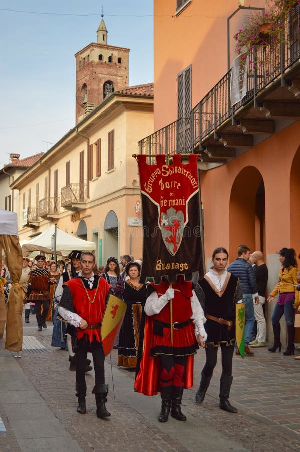 Flag throwers parade editorial stock image. Image of brescia - 45924769