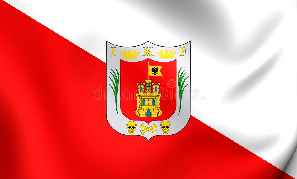 Flag of Tlaxcala, Mexico. stock illustration. Illustration of state ...