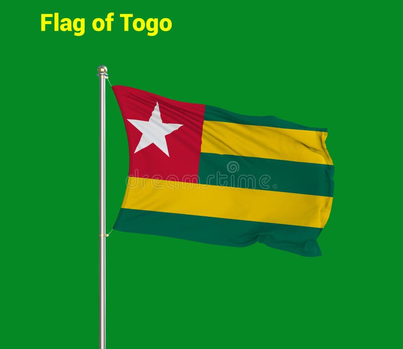 Flag of Togo, Togo Flag, National Flag of Togo. Pole Flag of Togo Stock Illustration ...