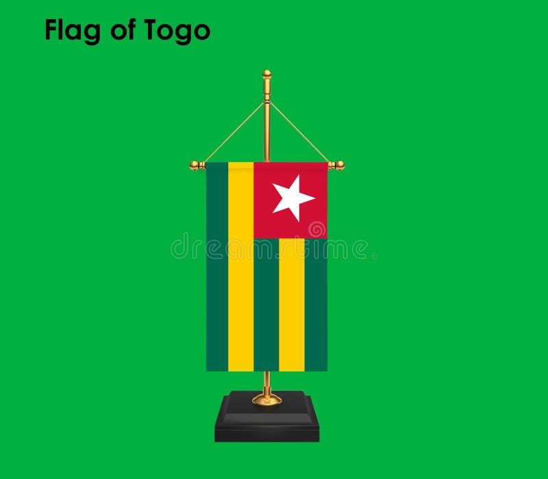 Flag of Togo, Togo Flag, National Flag of Togo. Table Flag of Togo Stock Illustration ...