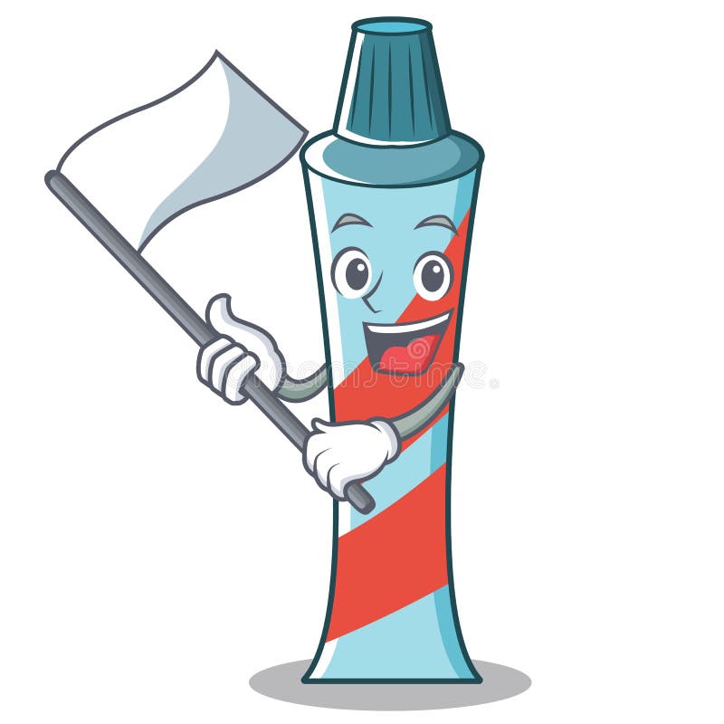 With Flag Toothpaste Character Cartoon Style Stock Vector ...