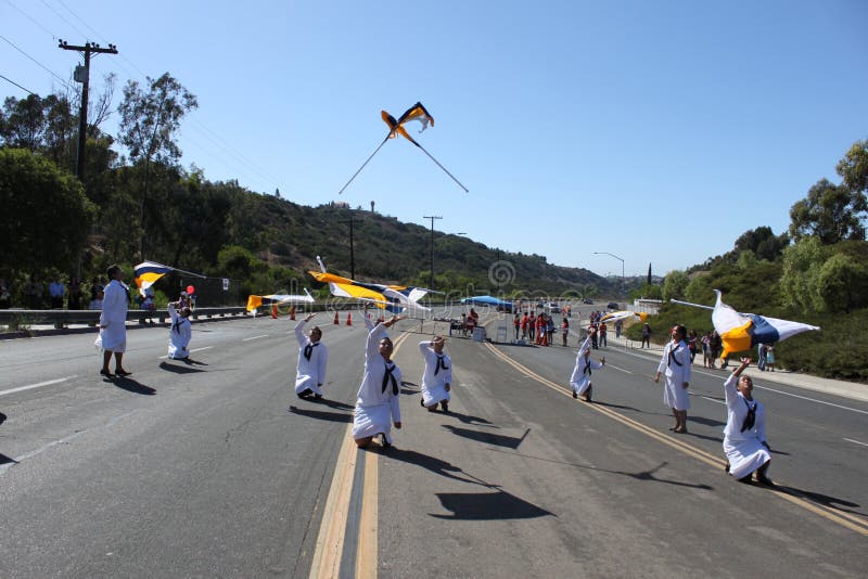 Flag toss editorial stock image. Image of blue, women - 11190299